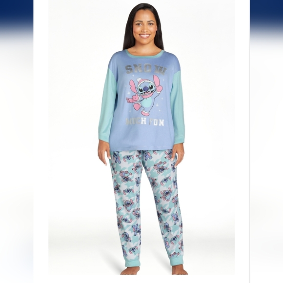 Disney | Intimates & Sleepwear | Disney Blue Stitch Pajama Set Relaxed ...